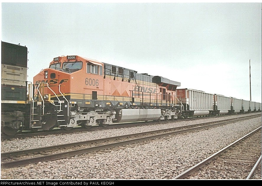 BNSF 6006 at Amarillo, Tx as a rear DPU on a southbound coal train